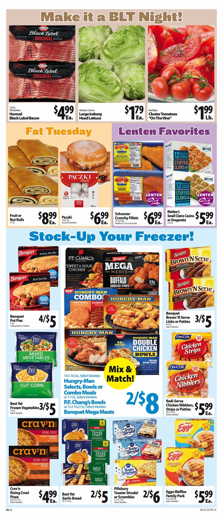 Print Weekly Specials | Tom's Riverside | Tom's Specials for 2/27-3/5/25